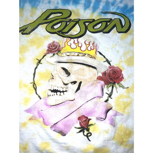 Poison | Tops | Poison Greatest Hits 9861996 Logo Rock Tie Dye Official ...